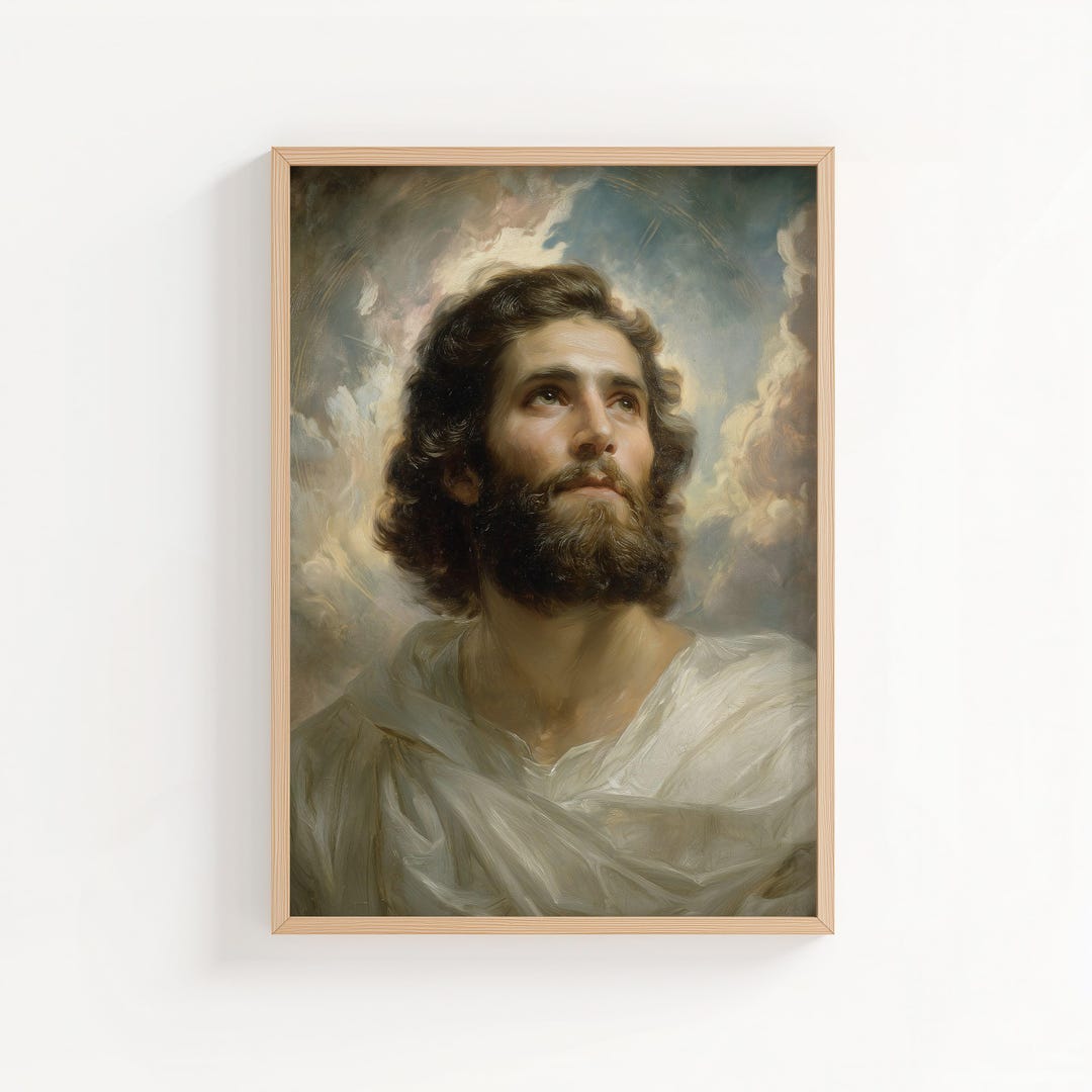 Saint Thomas the Apostle Oil Painting Print, Didymus Oil Paint Style Christian Saint Wall Art ...