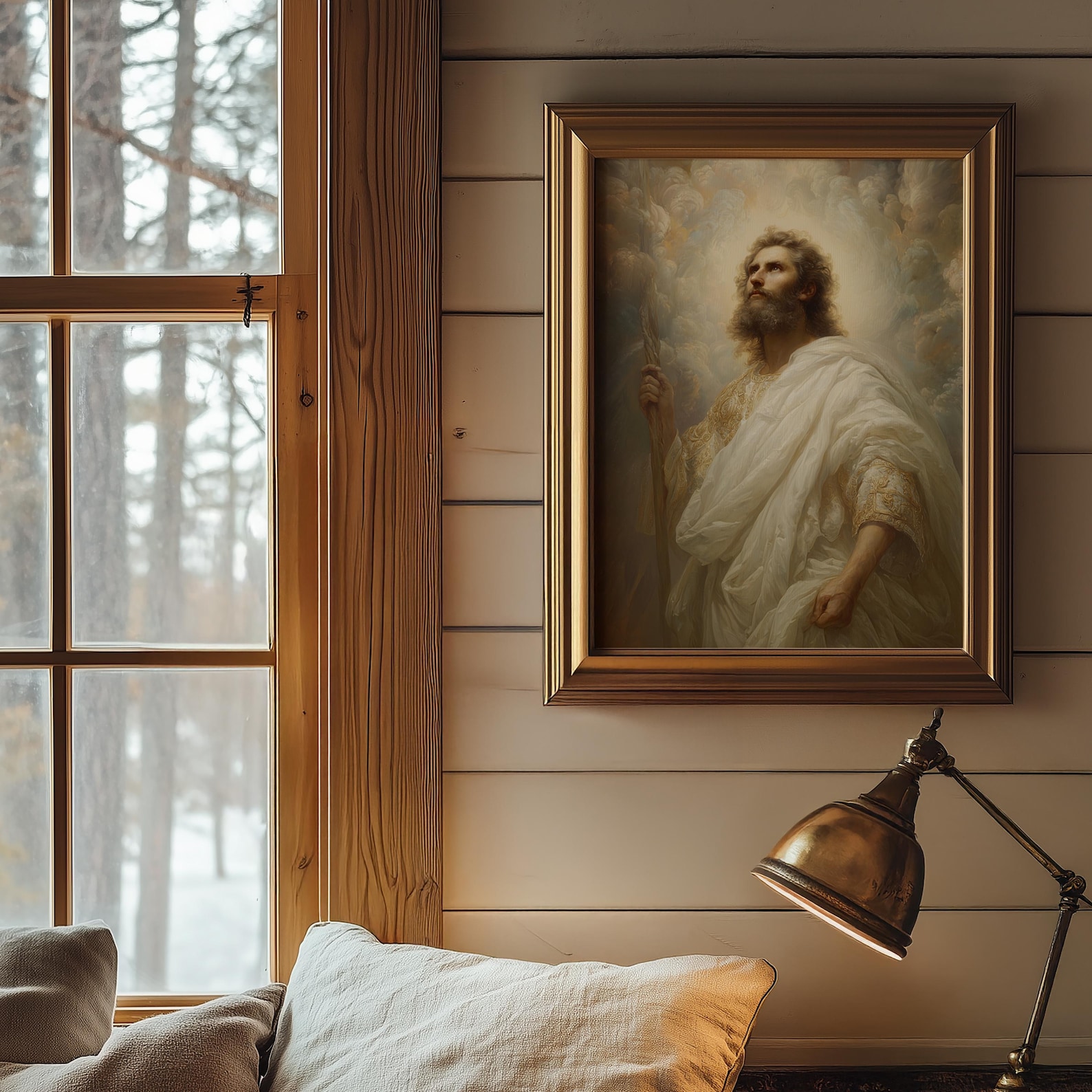 Saint John the Baptist Oil Painting Print, Oil Paint Style Christian ...