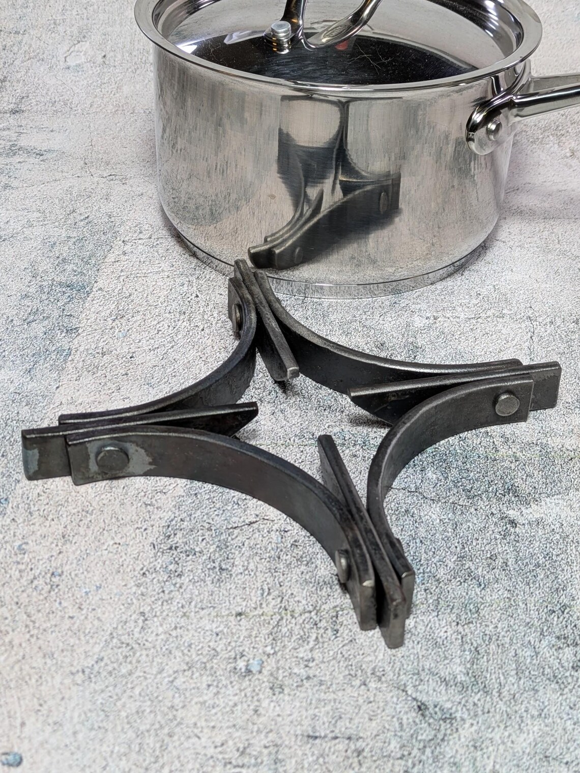 Forged Iron Trivet / Pot Stand, Medieval Style, Handmade by Blacksmith ...