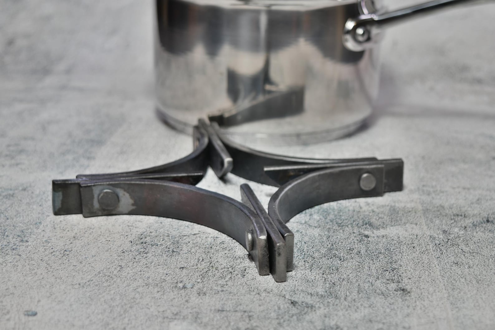 Forged Iron Trivet / Pot Stand, Medieval Style, Handmade by Blacksmith ...