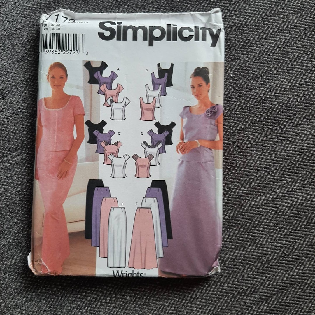 Simplicity 7173 Sewing Pattern High Fashion Tops and Skirts Formal ...