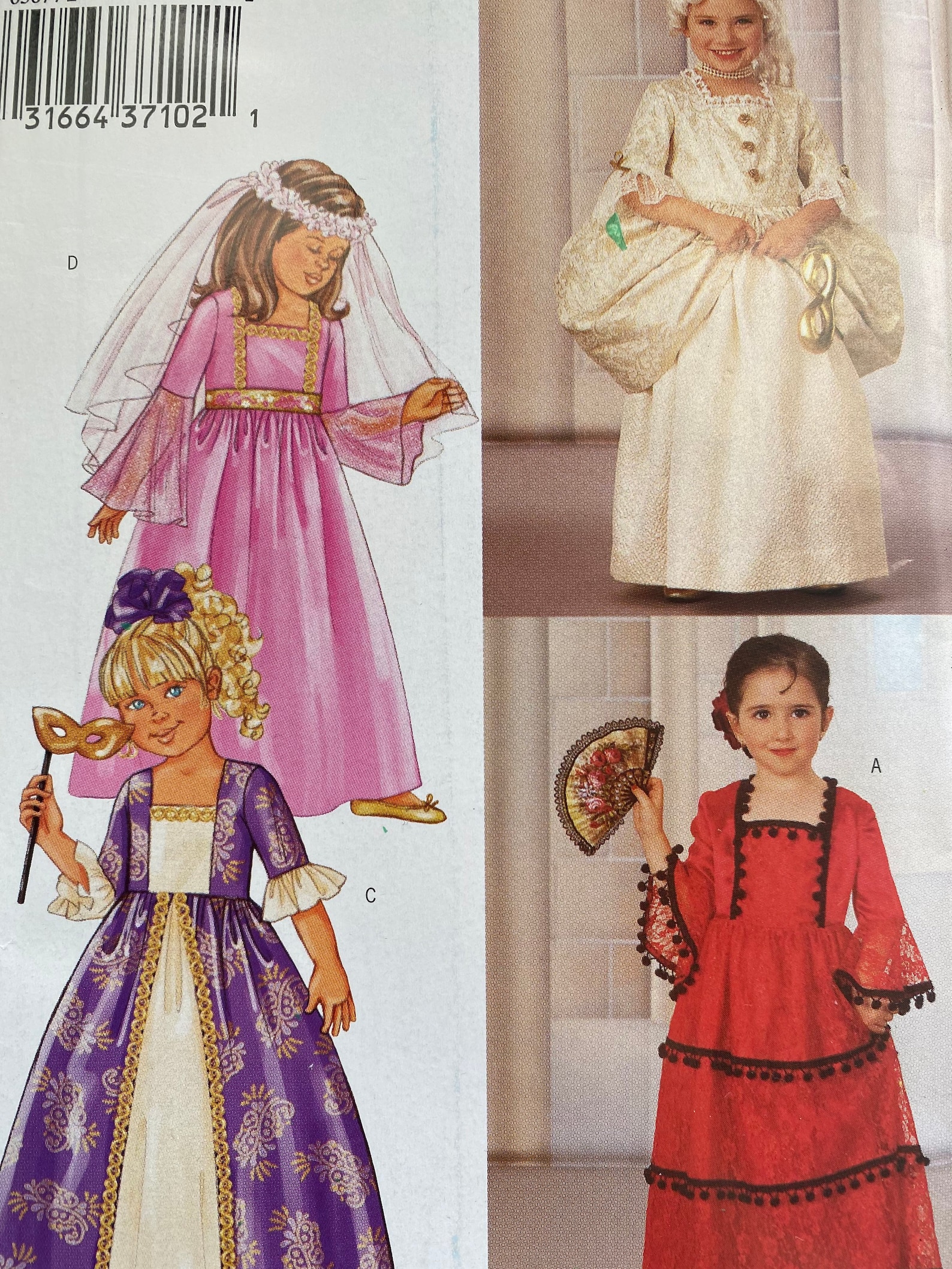 Butterick 3236 Sewing Pattern,little Girls Princess Dress Pattern ...