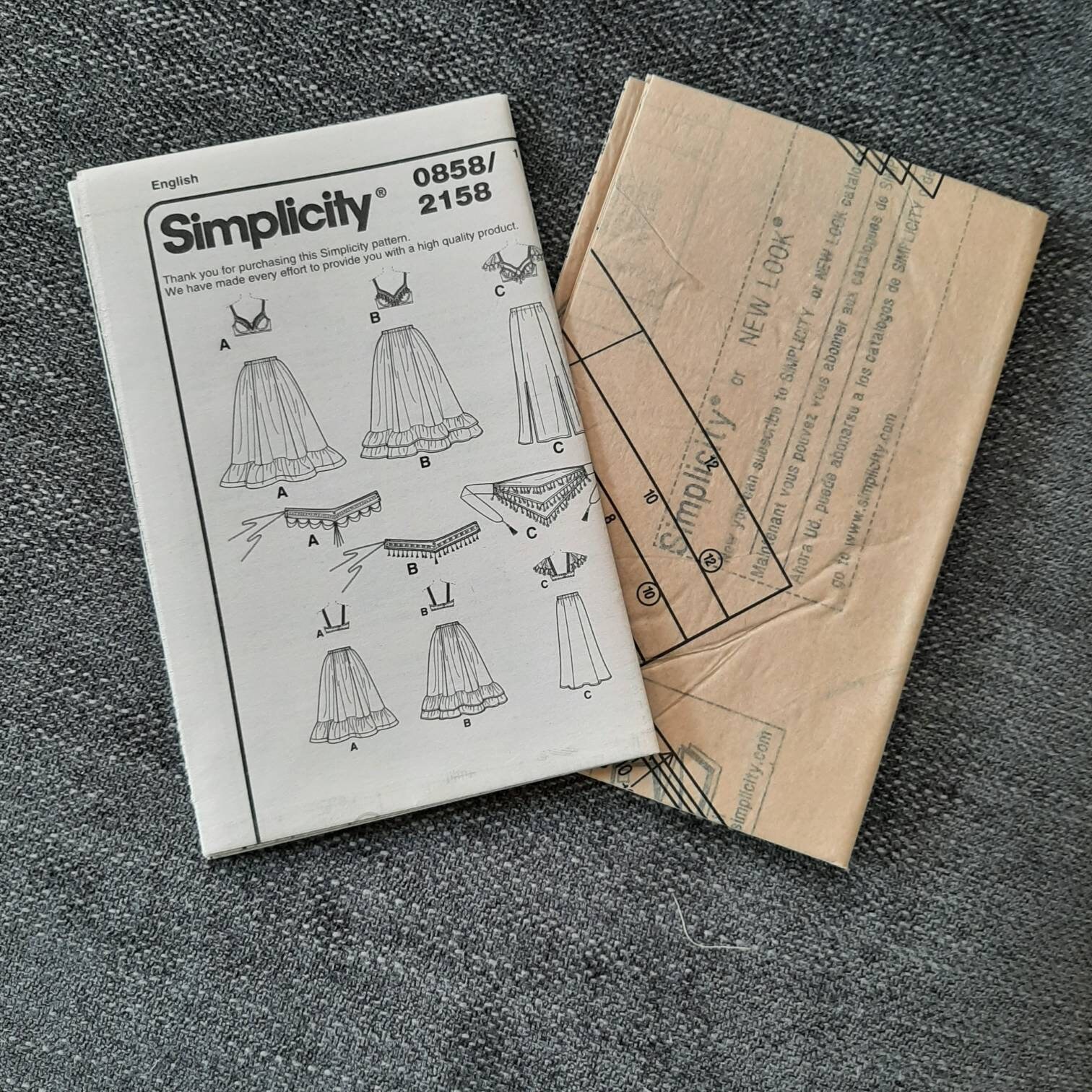 Simplicity 2158 Sewing Pattern Costume Gypsy Dancer Cosplay Skirt Crop ...