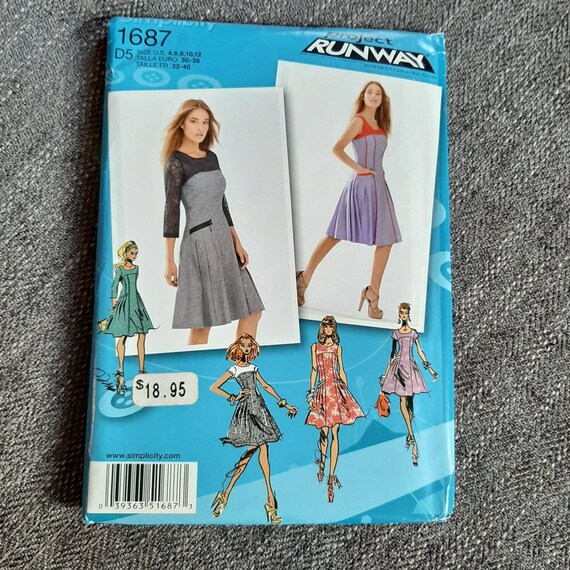 Simplicity 1687 Sewing Pattern Dress Fashion Design Project - Etsy