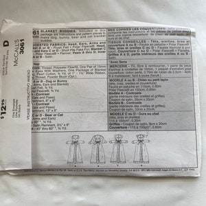 Mccalls 3061 Sewing Pattern, Unique Childrens Gift, Diy Craft for Kids ...