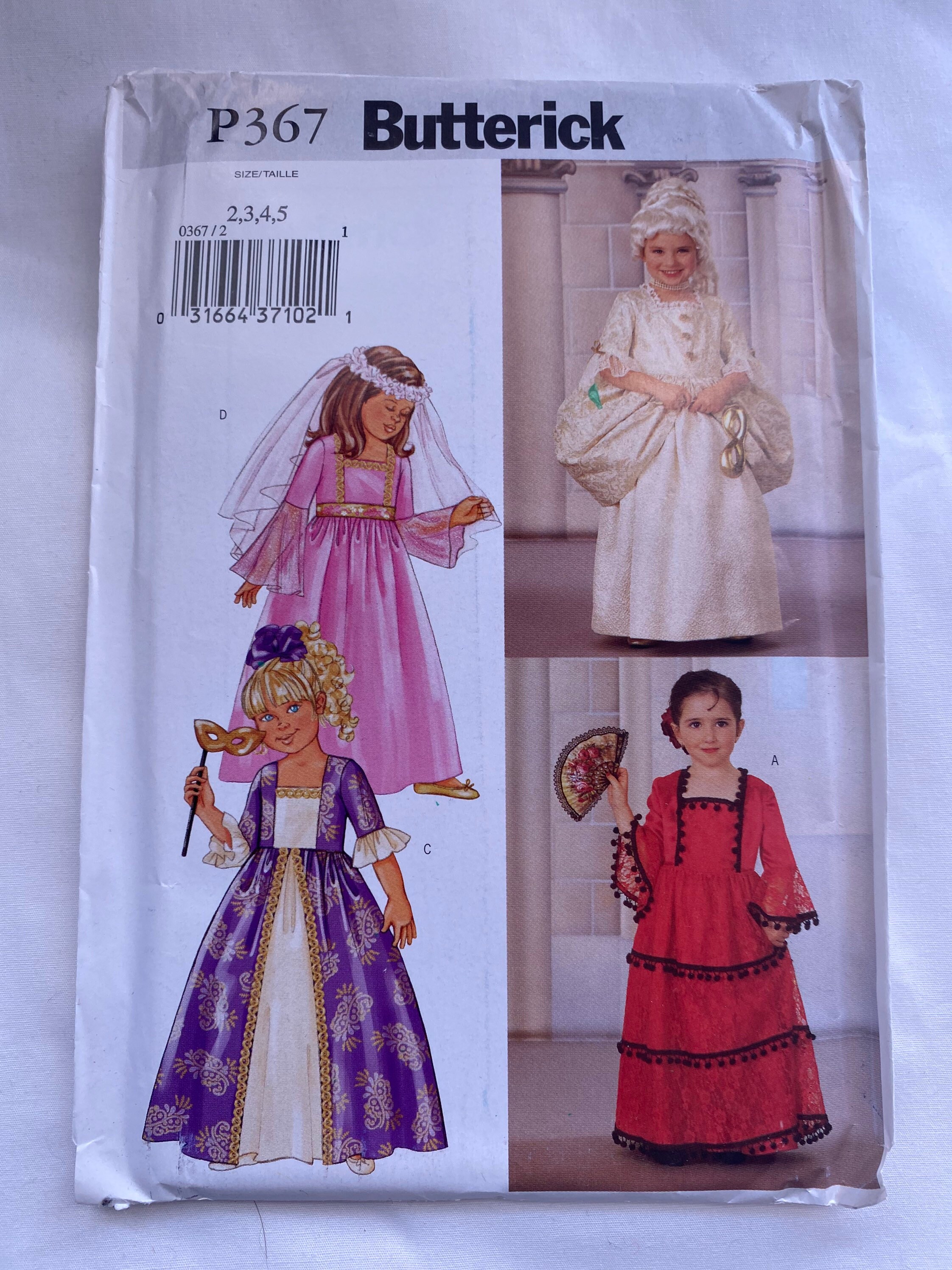 Butterick 3236 Sewing Pattern,little Girls Princess Dress Pattern ...