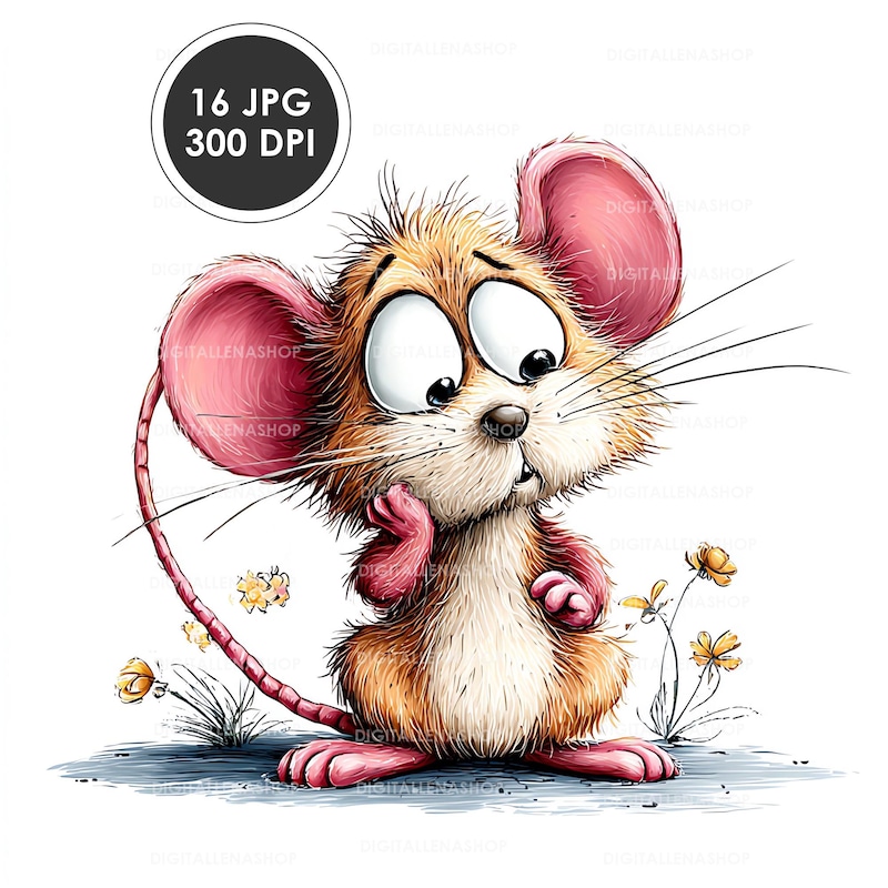 Watercolor Jerboa Mouse - Etsy UK