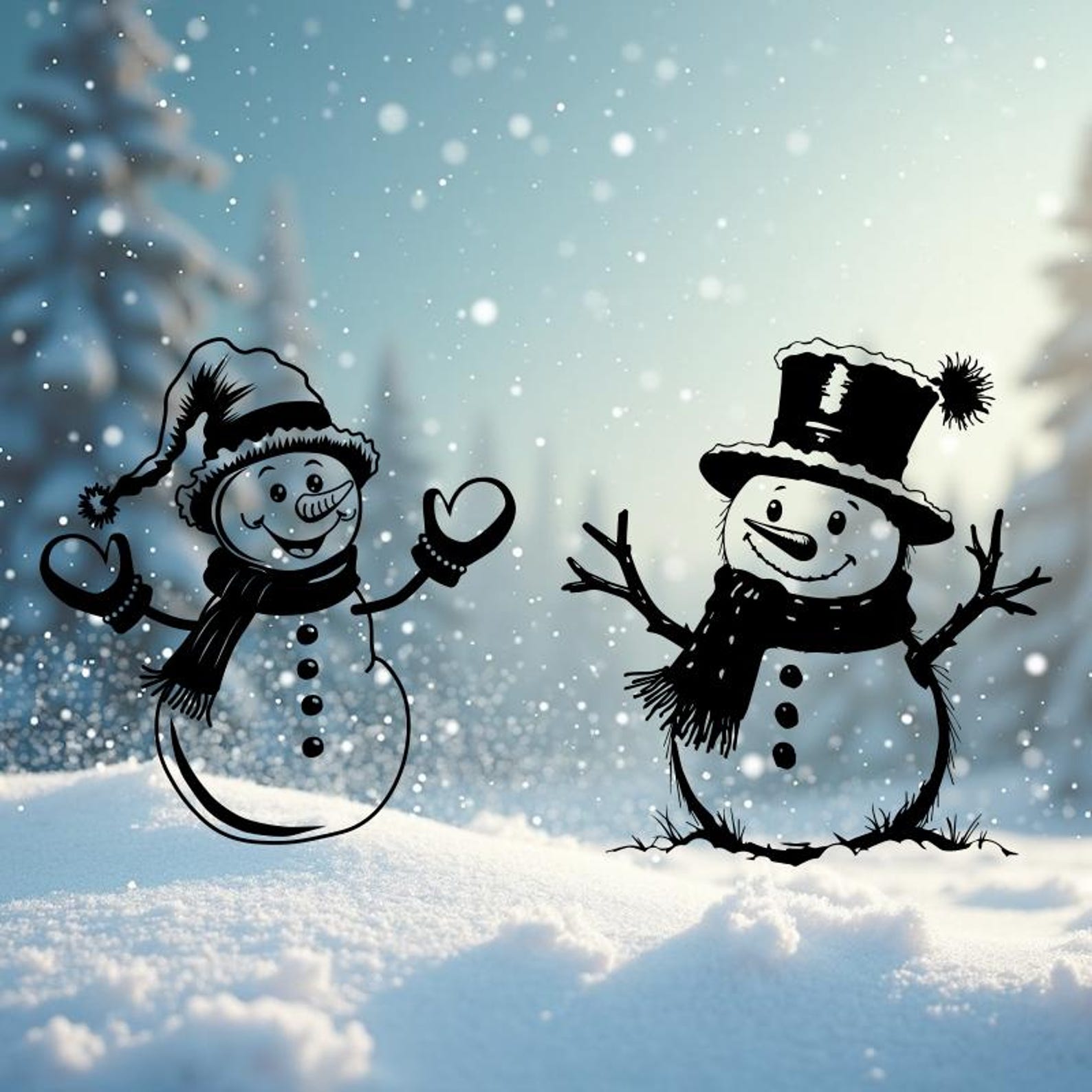 Snowman SVG Bundle: Winter Holiday Designs (digital Download) - Etsy
