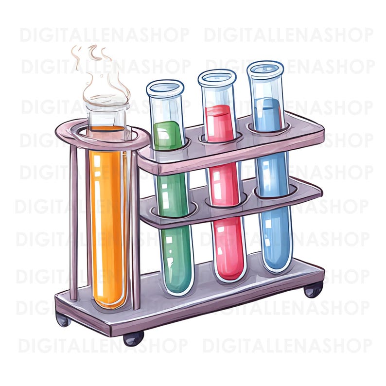 Science Lab Clipart: Chemistry Classroom Illustrations (PNG Files ...