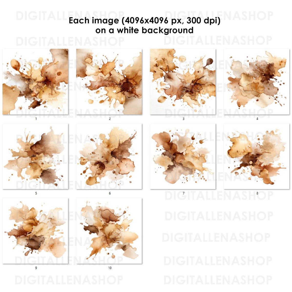 Watercolor Coffee Stains Clipart | Mocha Splashes, Junk Journal ...