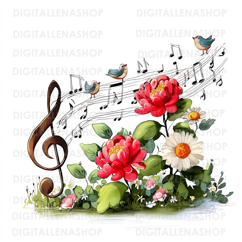 Whimsical Musical Notes Clipart | 10 High Quality JPG Files | Music ...