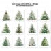 Vintage Christmas Tree Watercolor Clipart: Holiday Cards, Junk Journals ...