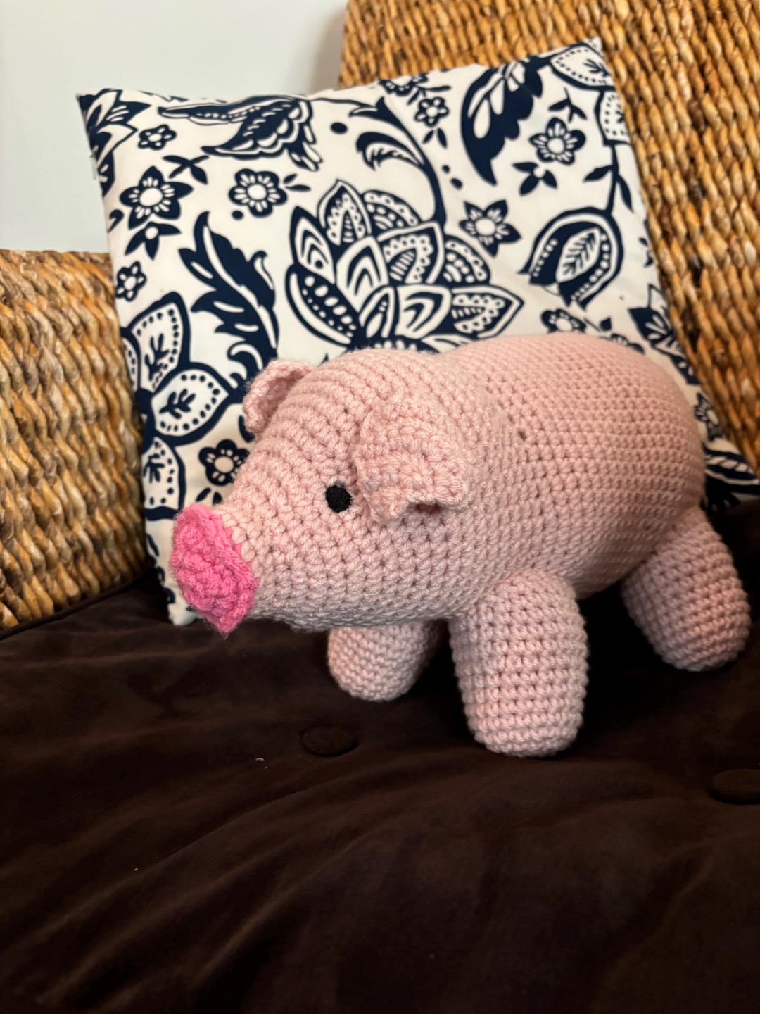 Crochet Pig Plushie, Floppy Ears, Curly Tail - Etsy