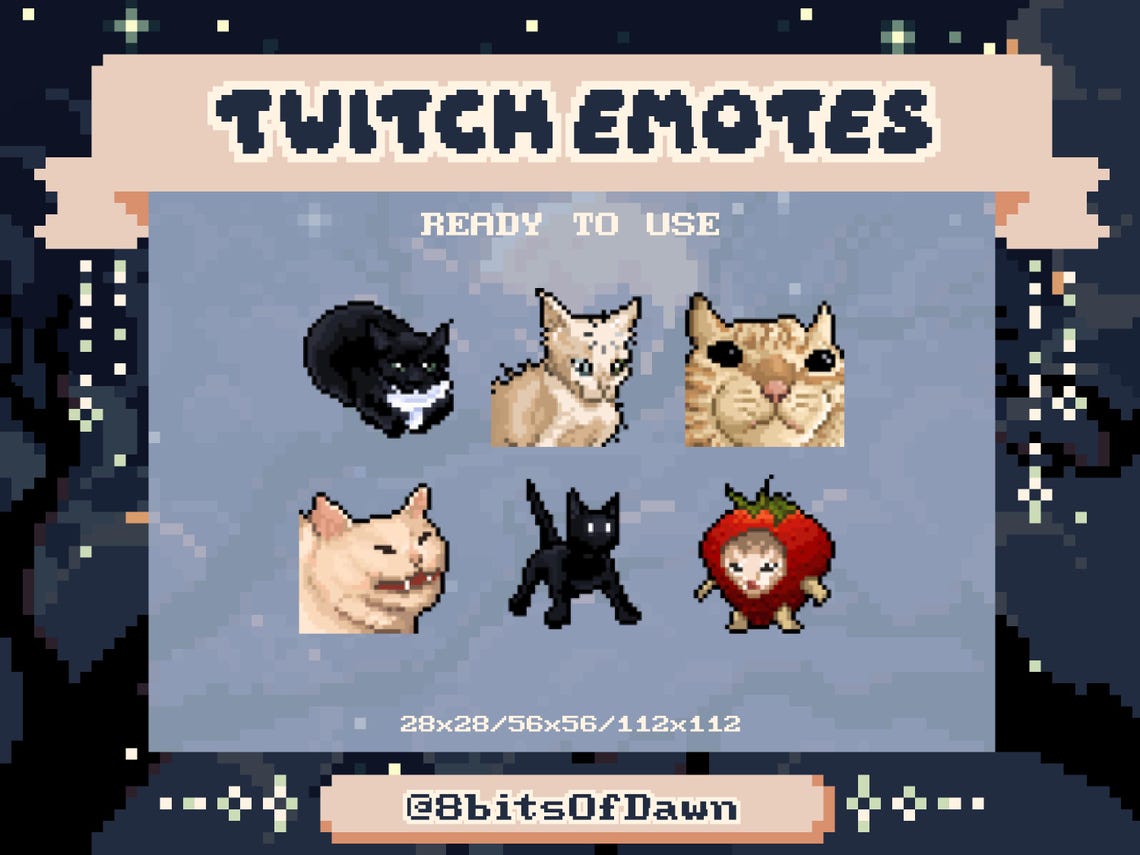 Silly Cat Meme / Twitch Emotes - Ready to Use - Instant Download ...