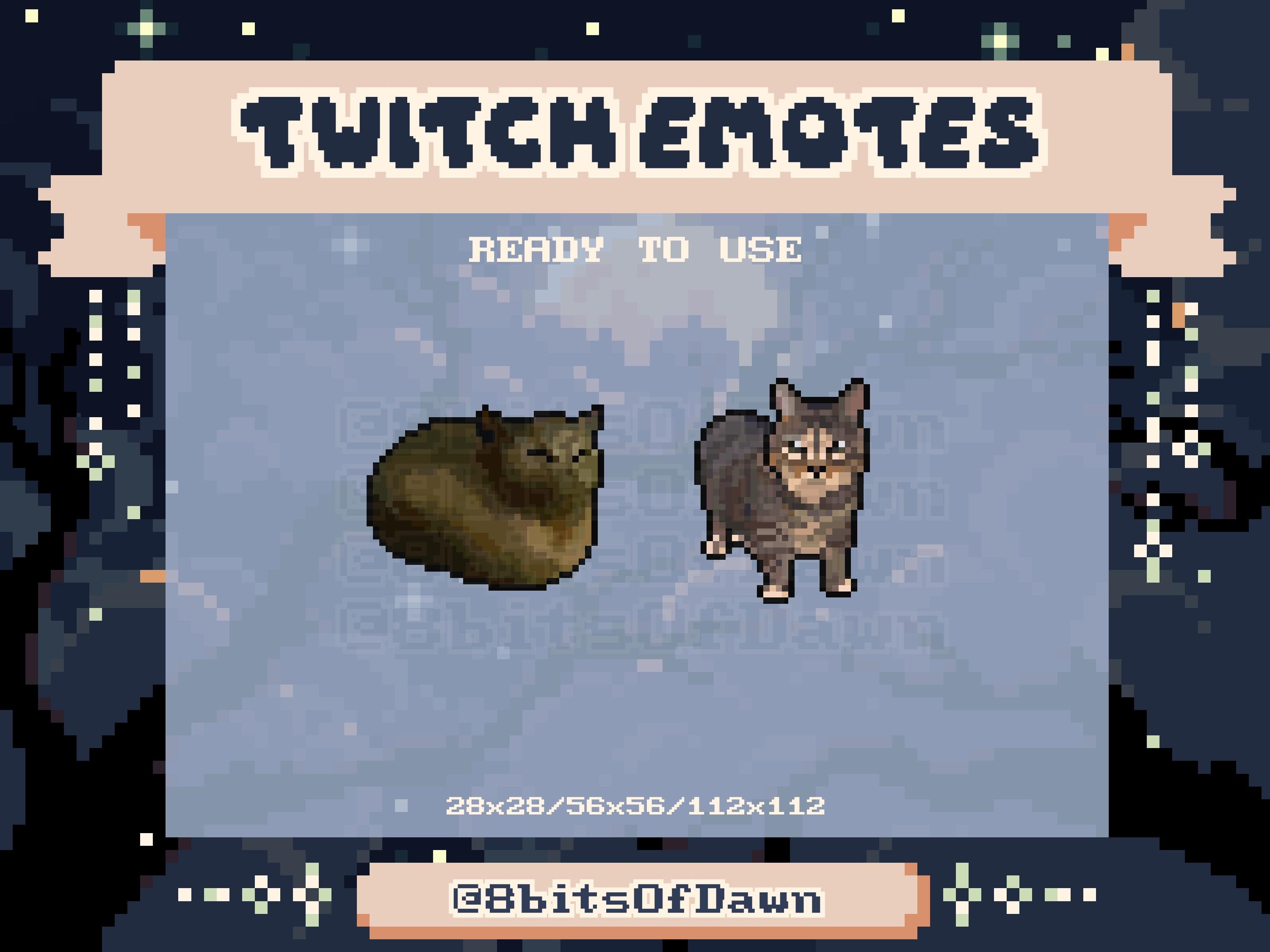 Animated Pixel Cat Spin Emote - Funny Twitch Emotes - ZIP File - Ready ...