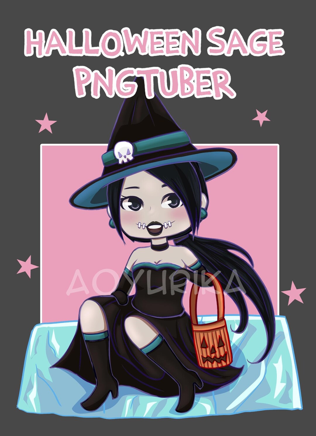Sage Halloween Ver. Pngtuber Avatar for Streaming - Etsy