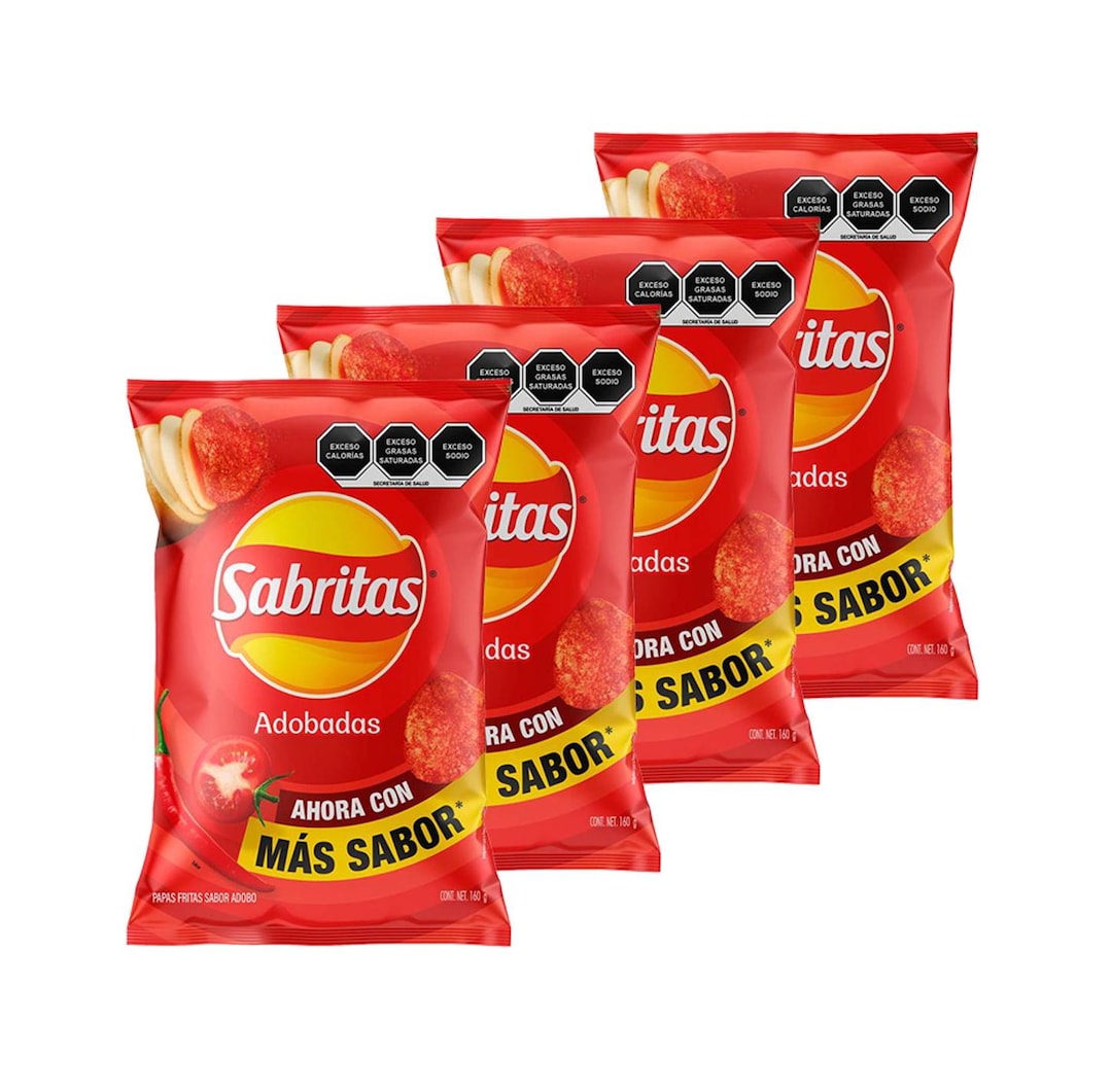 Sabritas Adobadas Mexican Chips (BOX WITH 4 BAGS) 45 Grams - Etsy