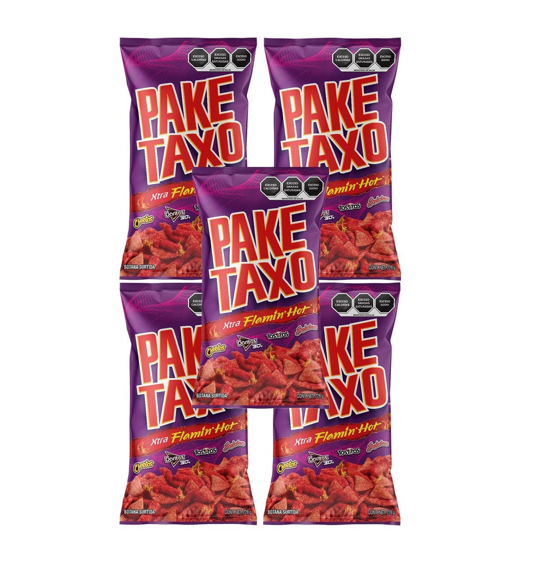 Paketaxo Flamin' Hot Sabritas Mexican Chips (BOX WITH 5 BAGS) 70 Grams ...