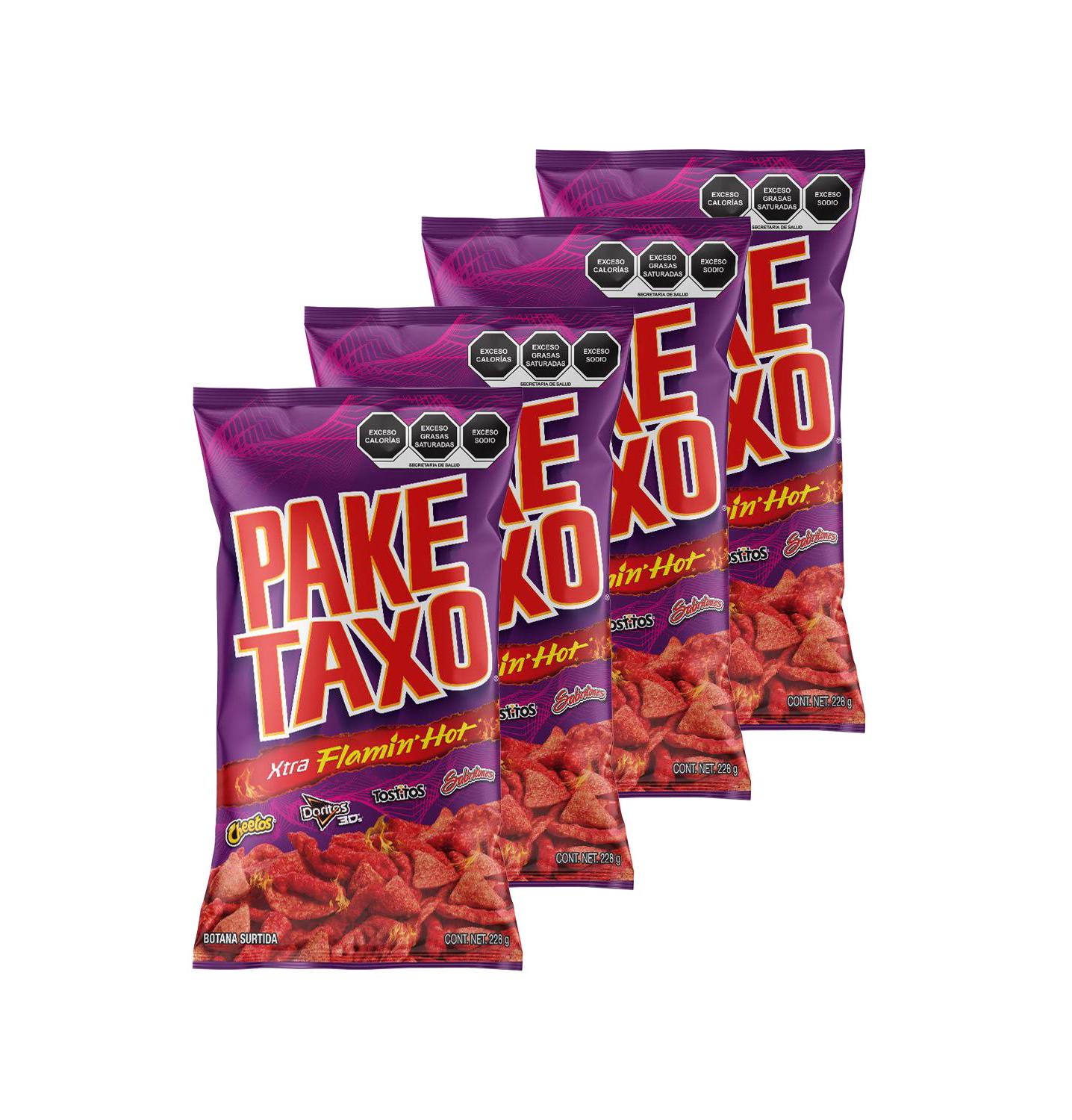 Paketaxo Flamin' Hot Sabritas Mexican Chips (BOX WITH 4 BAGS) 70 Grams ...