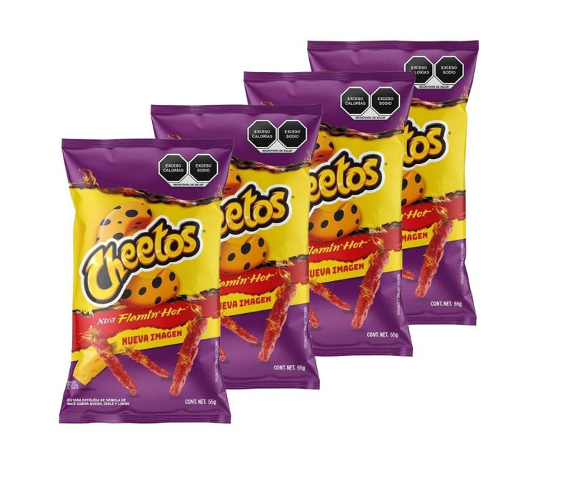 Cheetos XTRA Flamin' Hot (4 BAG BOX) 55 Grams - Etsy