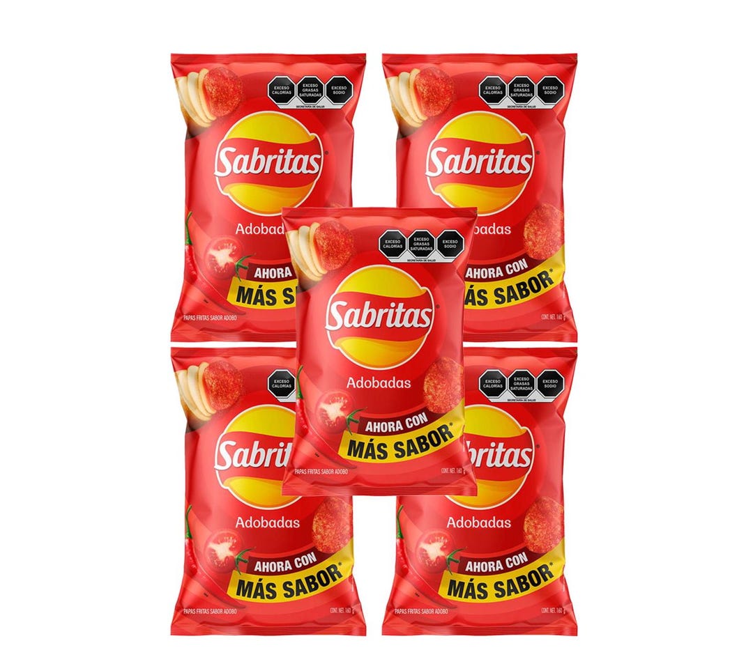 Sabritas Adobadas Mexican Chips (BOX WITH 5 BAGS) 45 Grams - Etsy