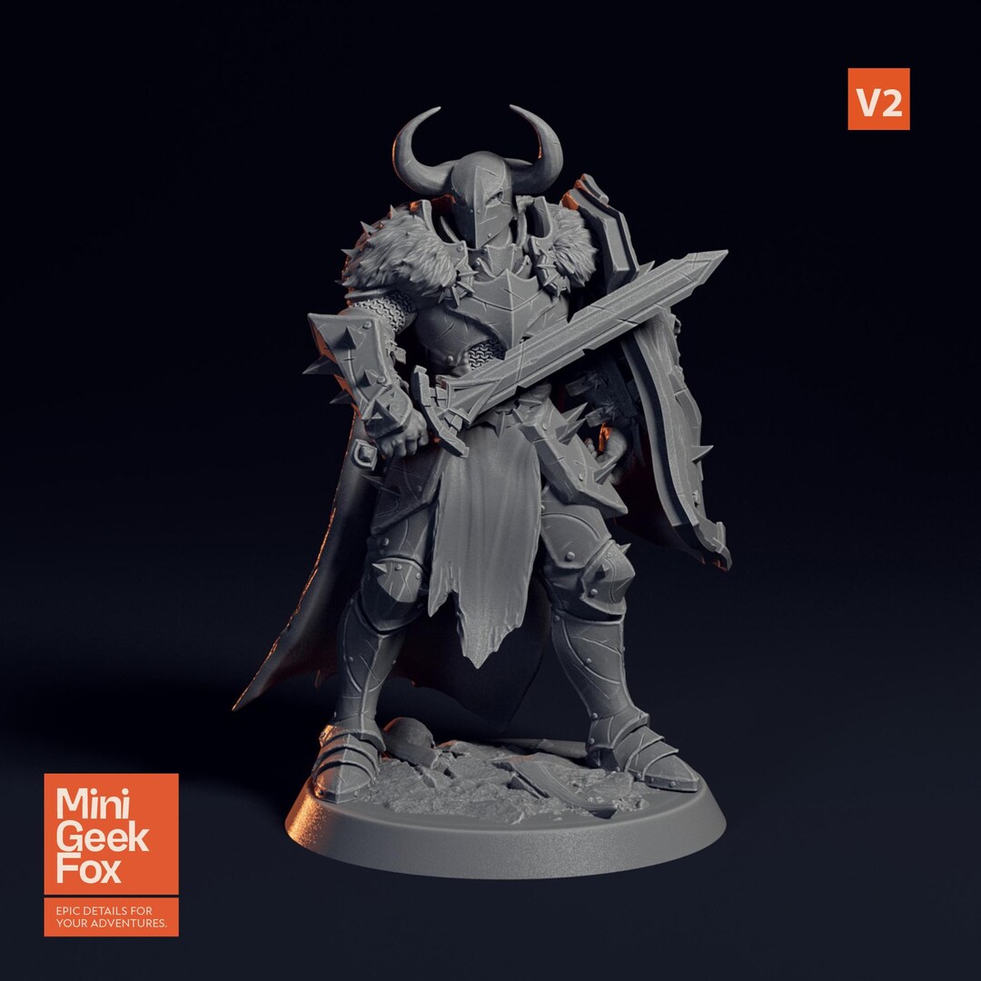 Oathbreaker Paladin Sword - Unchained Warrior Dnd Miniature - Etsy