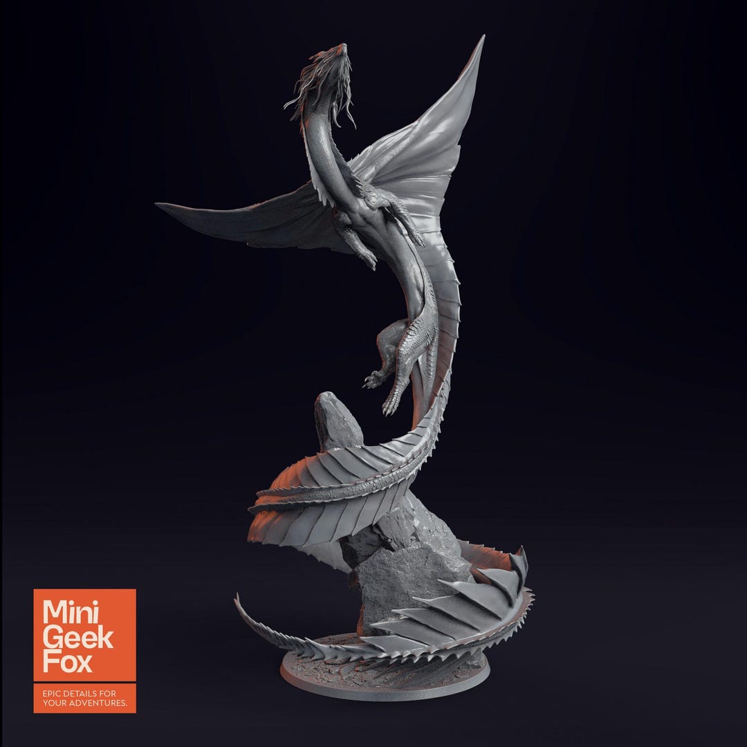 Metallic Gold Dragon - Dnd Dragon, Epic Fantasy Miniature, Tabletop RPG ...