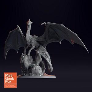 Young White Dragon Miniature Dnd Monster, Fantasy Tabletop RPG - Etsy