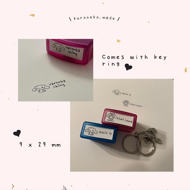 Personalised Name Stamp Key Ring, Fabric Stamp, Kids Stamp, School ...