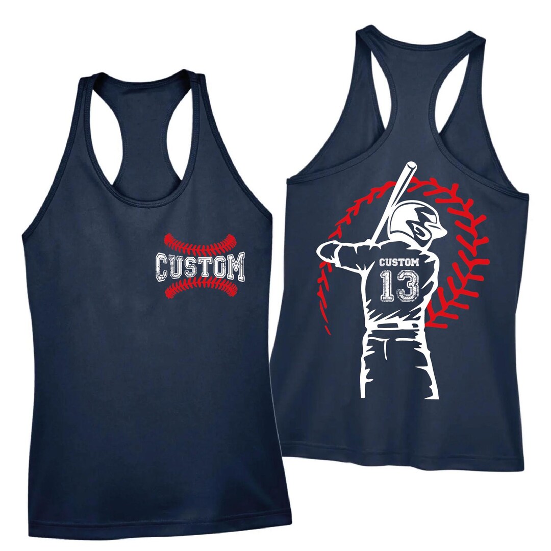Custom Baseball Name and Number Racerback, Personalized Baseball ...