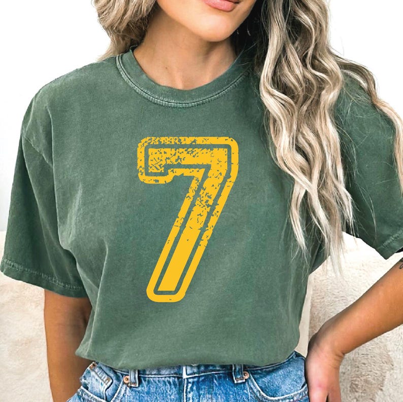 Custom Football Number Comfort Colors Shirt, Custom Number Shirt ...