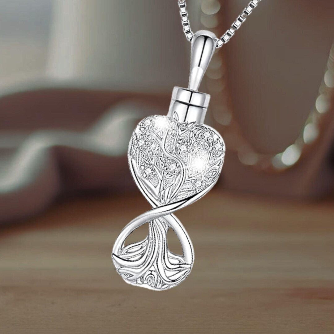 Infinity Cremation Jewelry Urn Necklace Pendant Necklace 925 Sterling ...