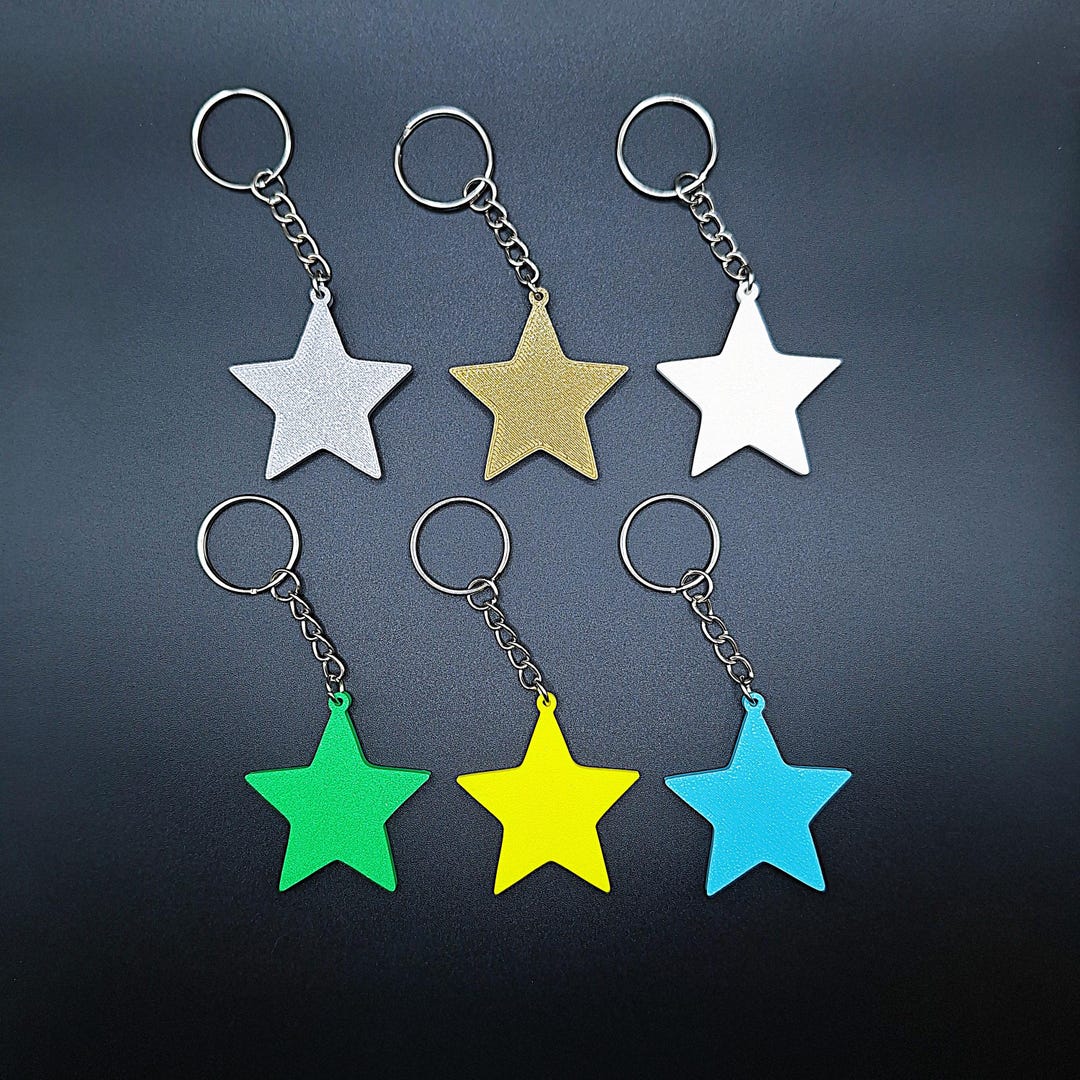 Star Keychain Set (12): Eco-friendly Student Reward Charms, Handmade in ...