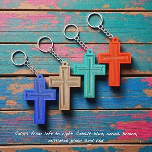 Articulated Cross Fidget Keychains: Faith-based Sensory Toy, Handmade ...