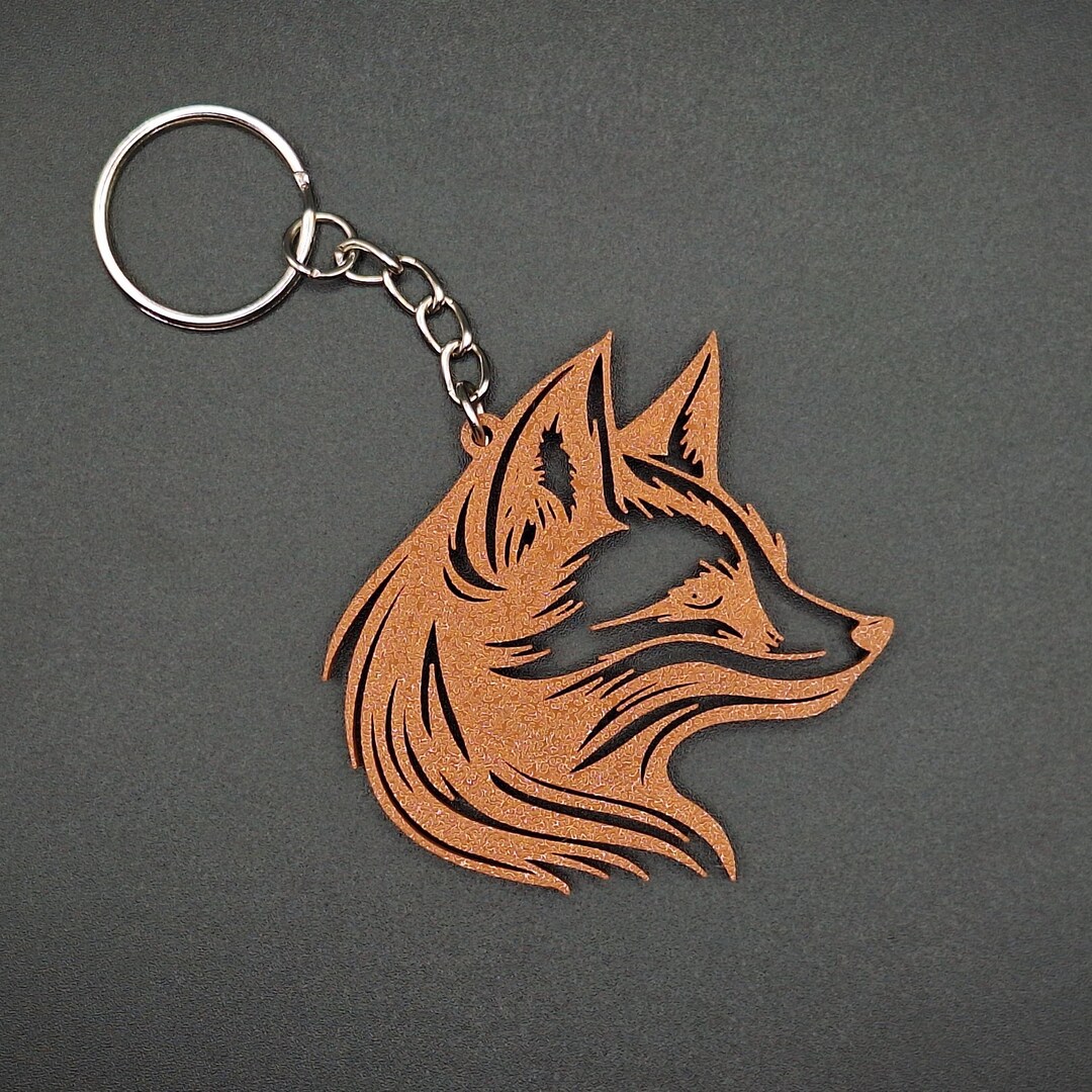Wildlife Animal Keychains (4 Pack) – Cute Fox Head Key Ring, Woodland ...