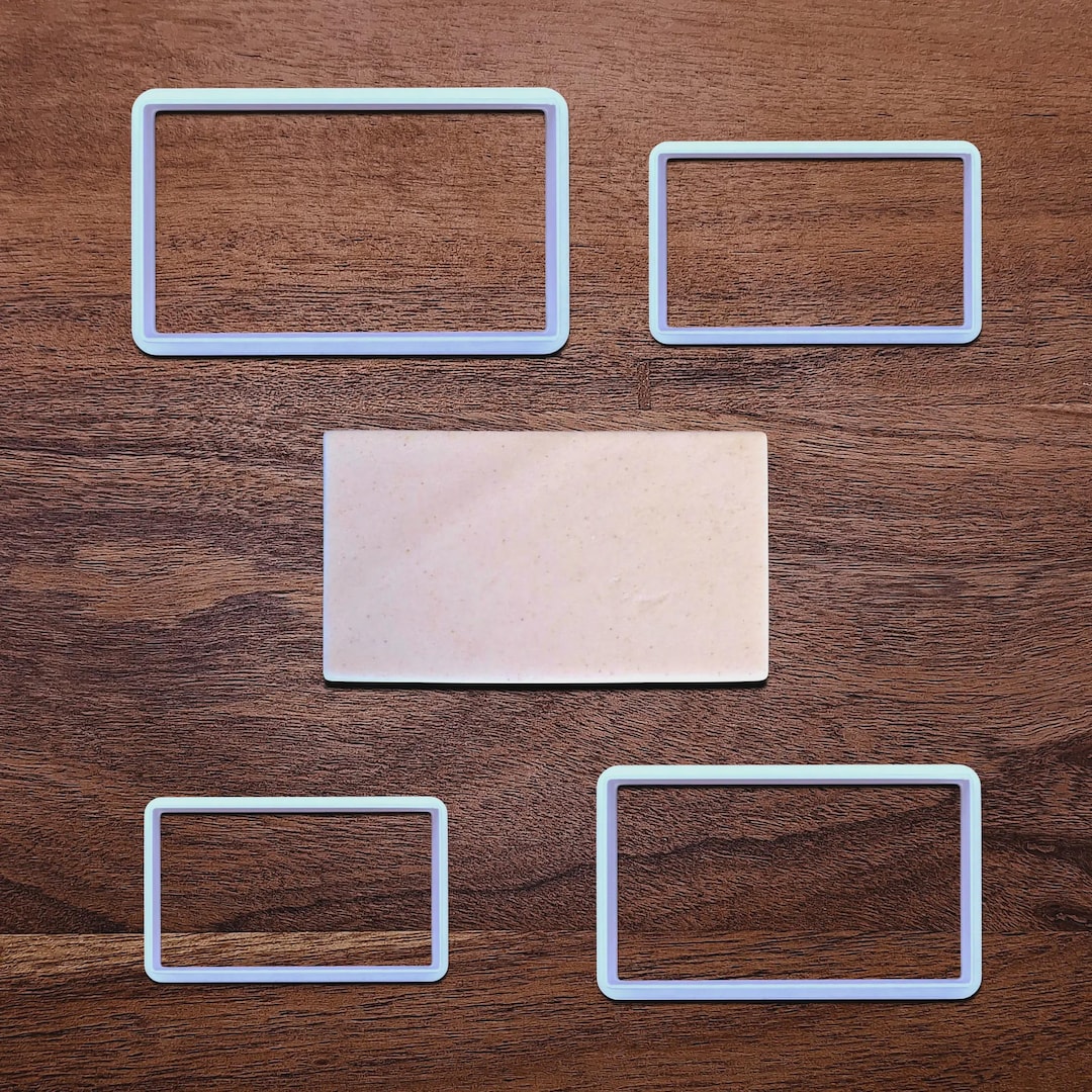 Rectangle Cookie Cutter Set: Customizable Size & Color, Food-safe ...