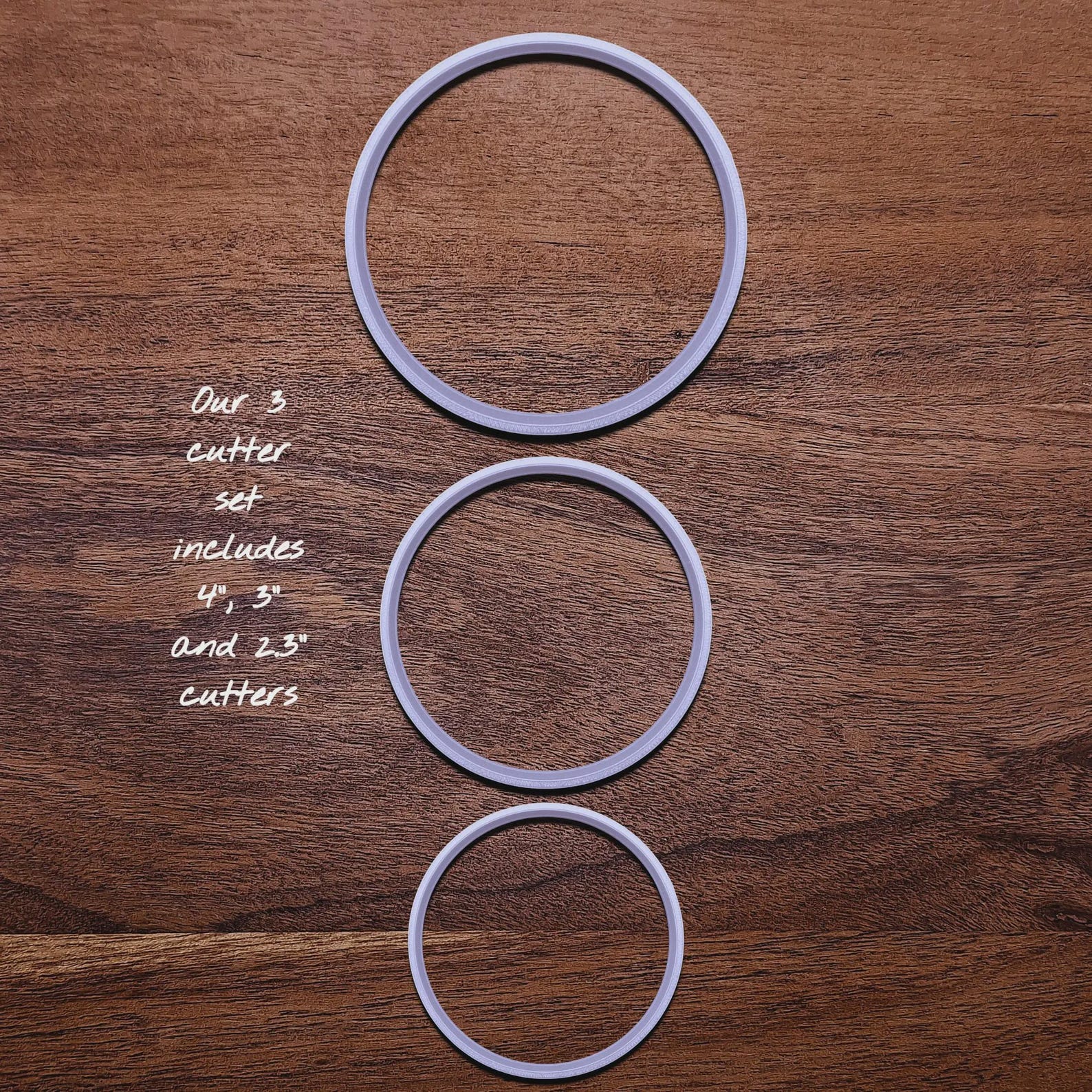 Circle Cookie Cutter Set: 7 Sizes, Eco-friendly Food-safe Plastic ...