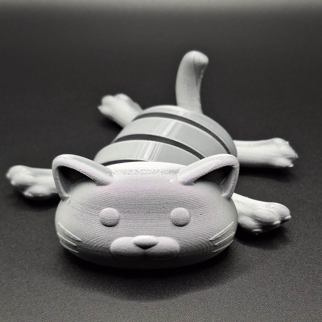 Articulated + Posable Cat Figurine - Handcrafted, Flexible Art ...