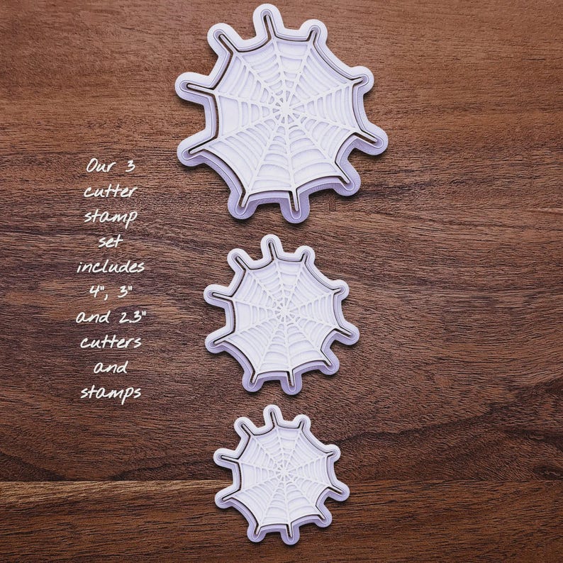 Spiderweb Cookie Cutter Stamp Set: Halloween Baking Mold, Spooky Treats ...