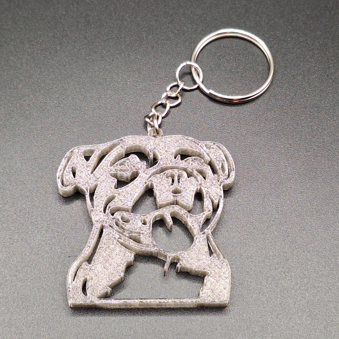 Pit Bull Keychain – Custom Dog Keychain for American Pit Bull Terrier ...
