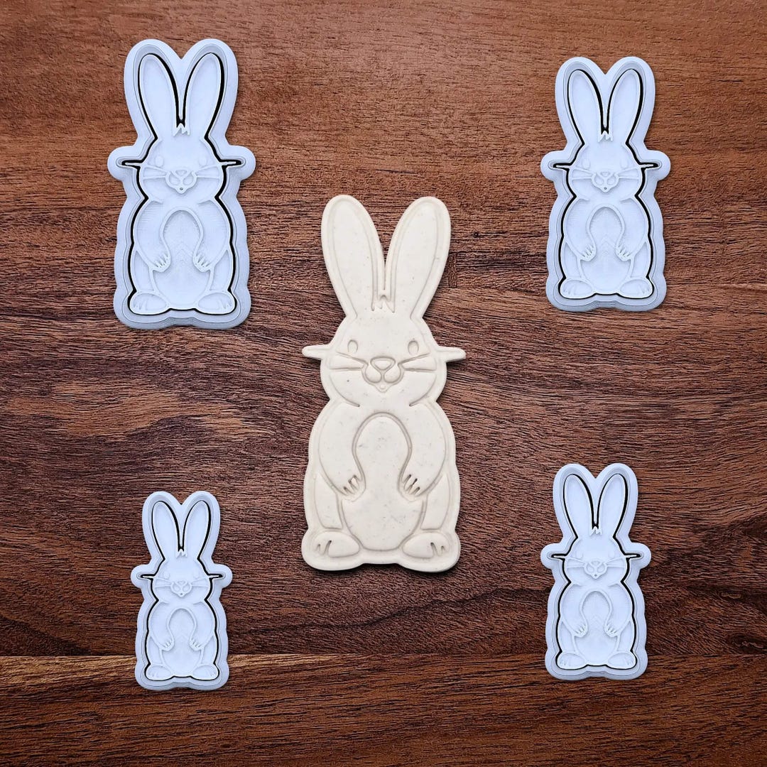 Easter Bunny Rabbit Cookie Cutter Stamp Set: USA Handmade, Eco-friendly ...