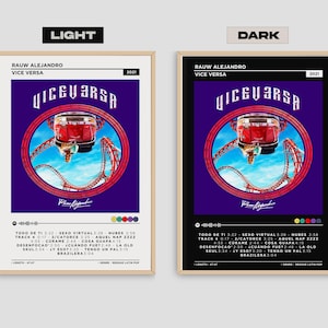 Rauw Alejandro Playa Saturno, Saturno, Vice Versa Album Set Poster ...