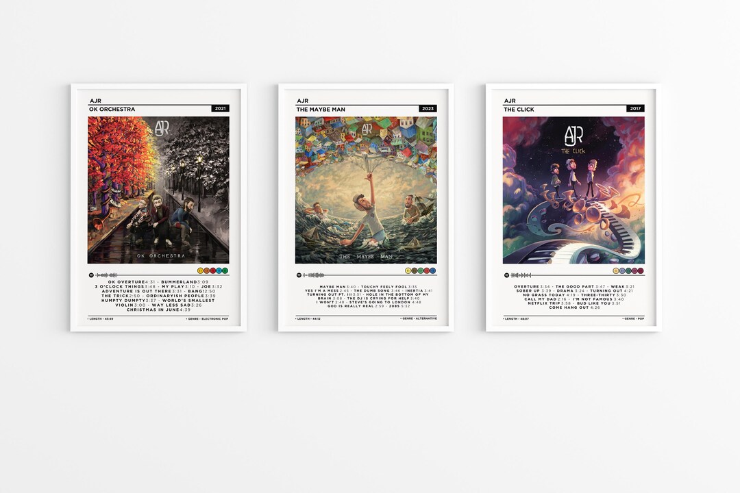 Ajr the Maybe Man, Ok Orchestra, the Click Album Set Poster / Album ...