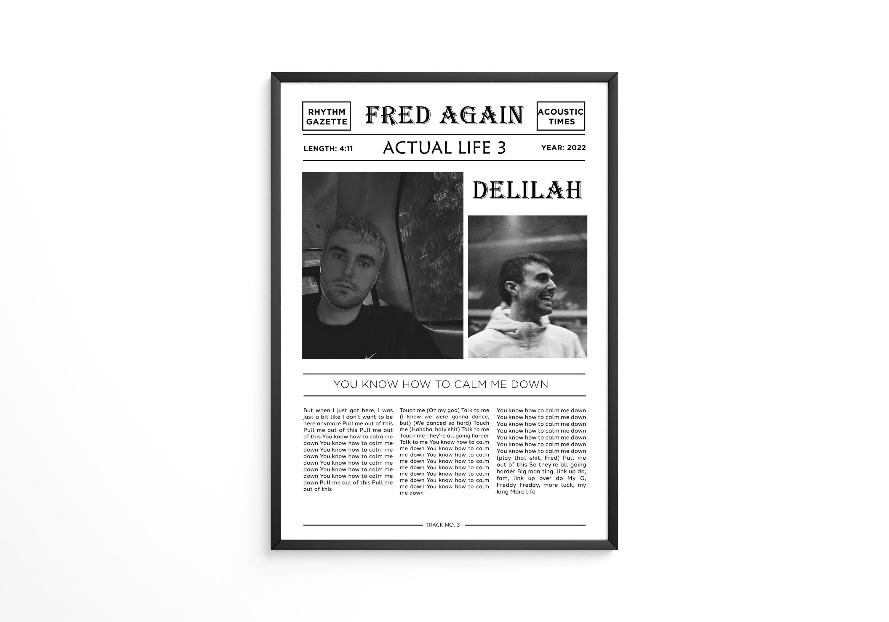 Set of 5 Custom Newspaper Album Cover Poster / Custom Song Lyrics ...