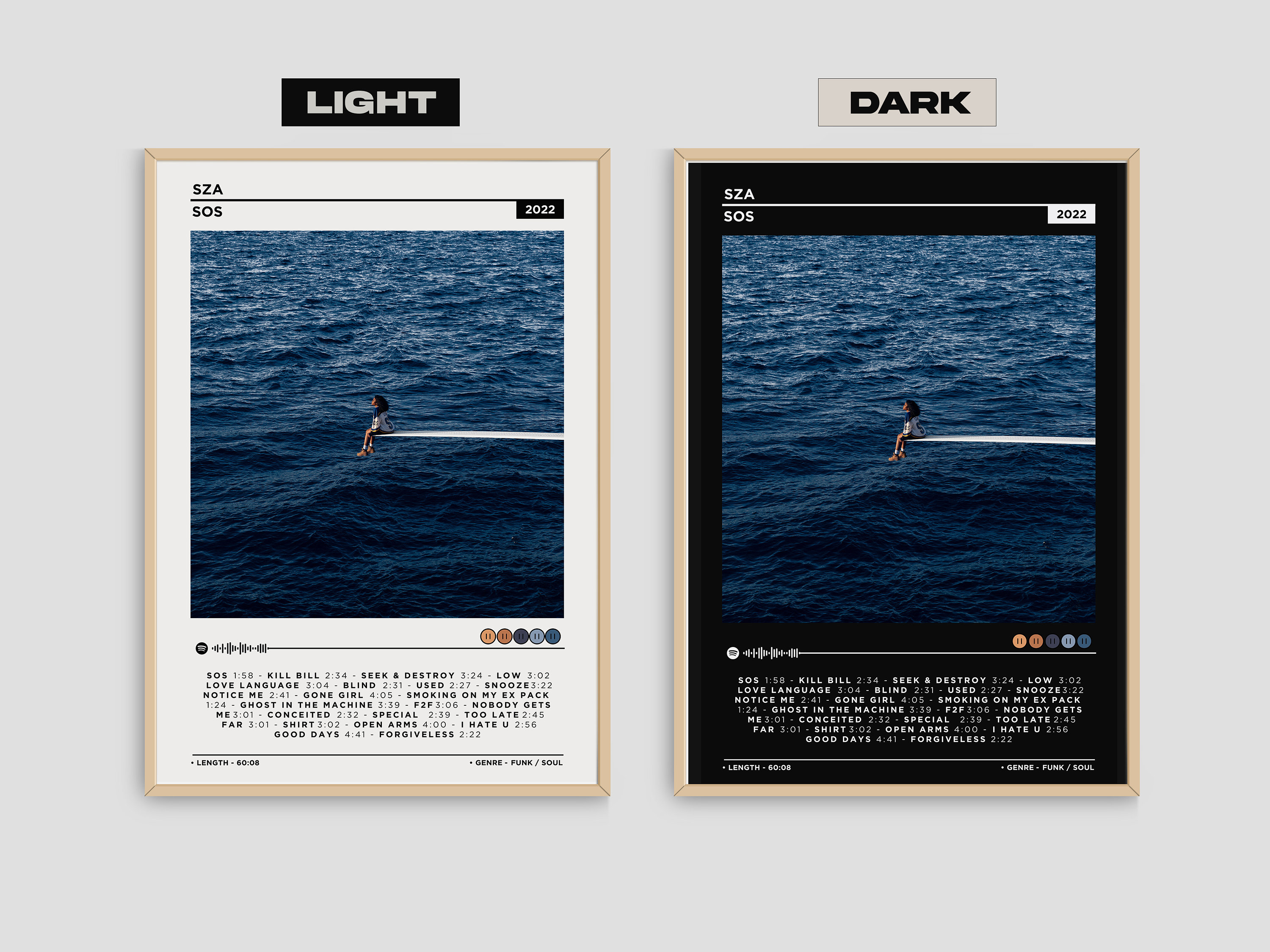 Set of 5 Custom Album Cover Poster / Custom Music Poster / Choose Your ...