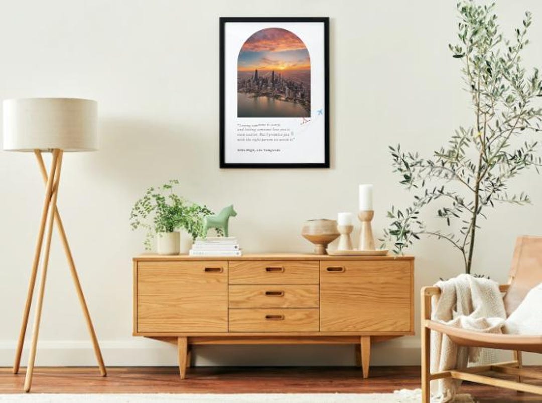 Chicago Sunset Poster | Mile High Book Series Art (digital Download) - Etsy