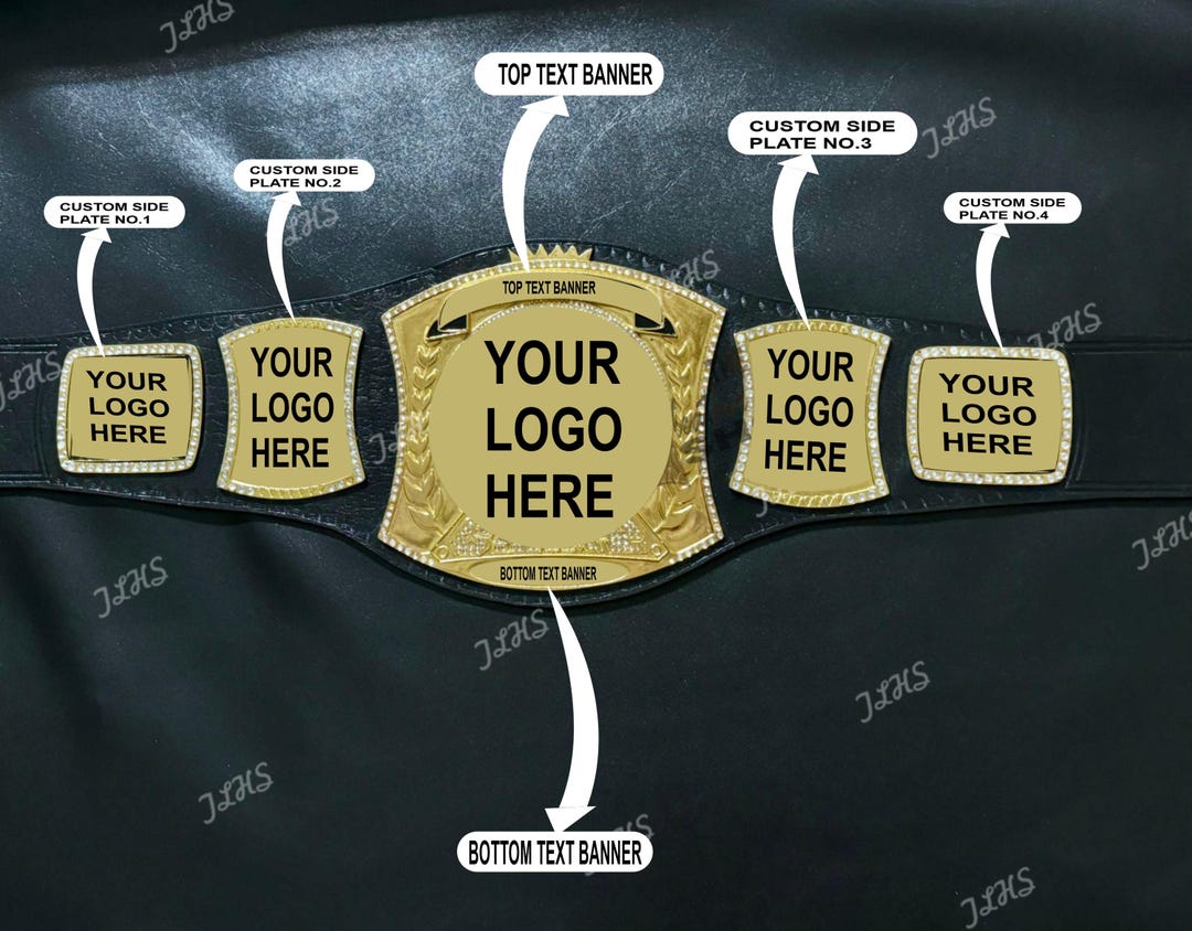 Custom Made Championship Belt: Personalized Logo, Brass Plates, Real ...