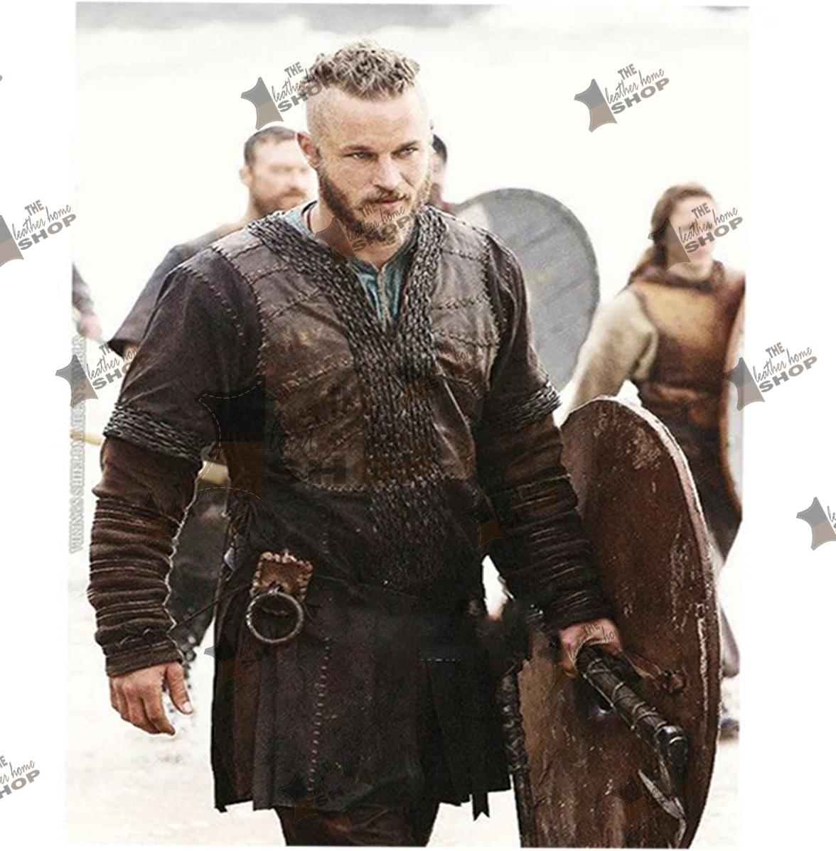 Handmade Ragnar Lothbrok Leather Vest: Vikings Cosplay Costume - Etsy