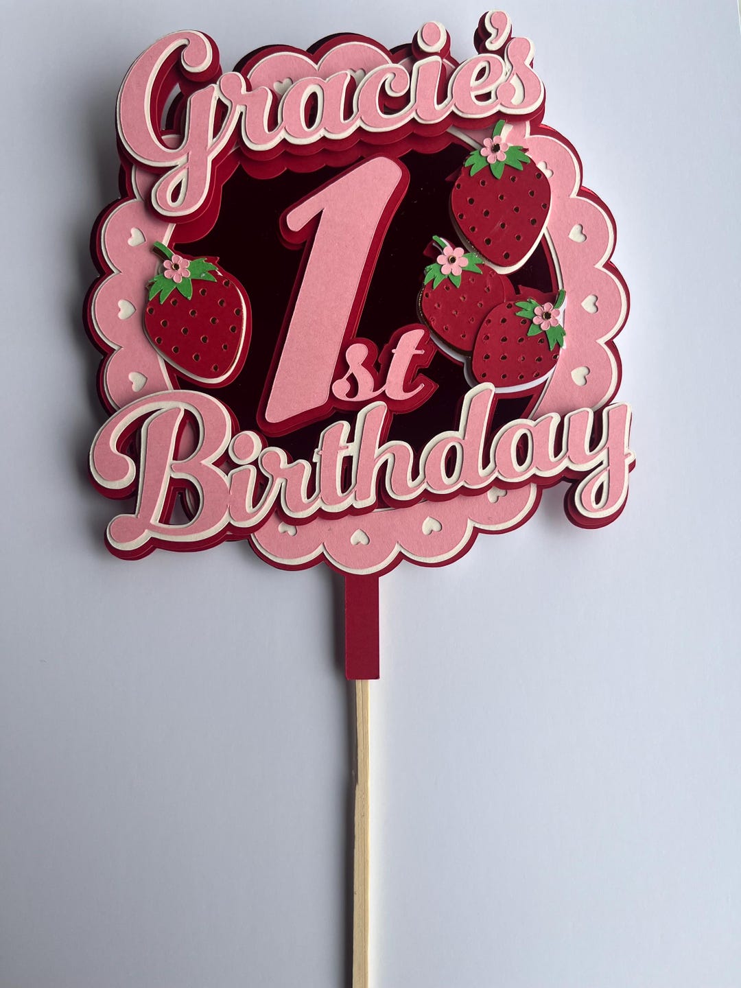 Strawberry Theme | Strawberry Theme | Cake Topper | Cake Topper ...