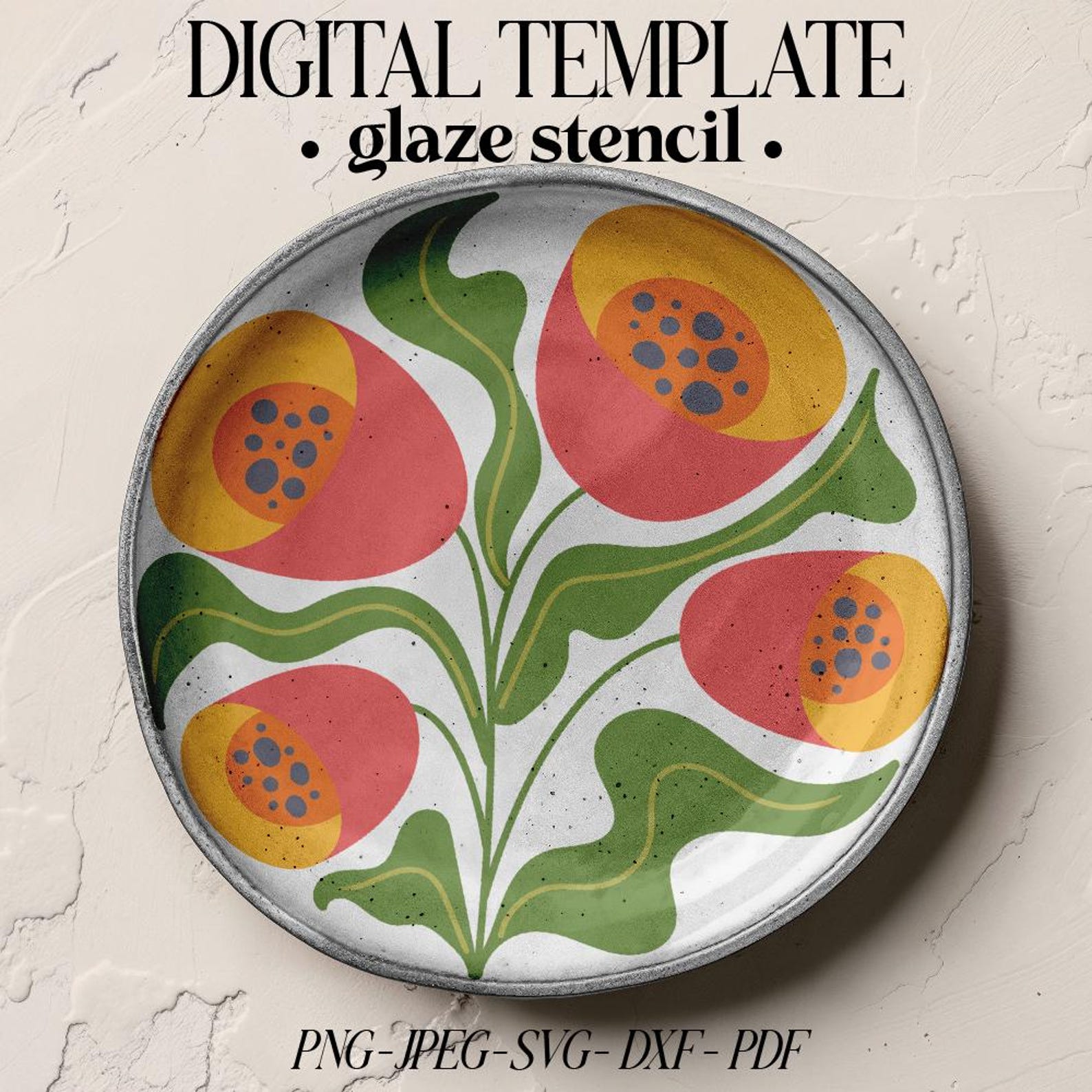 Glaze Stencil Sheet for Craft Cutter | Cut Pattern for Glaze | Glazing ...